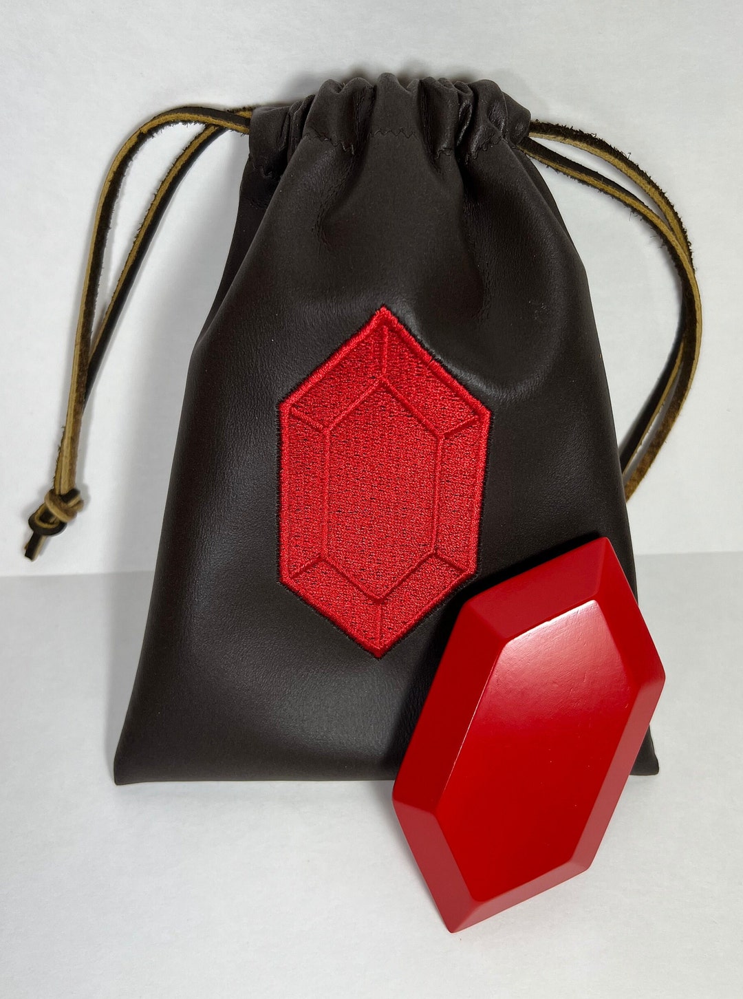 Wooden Rupee and Embroidered Rupee Bag Wallet for Legend of Zelda ...