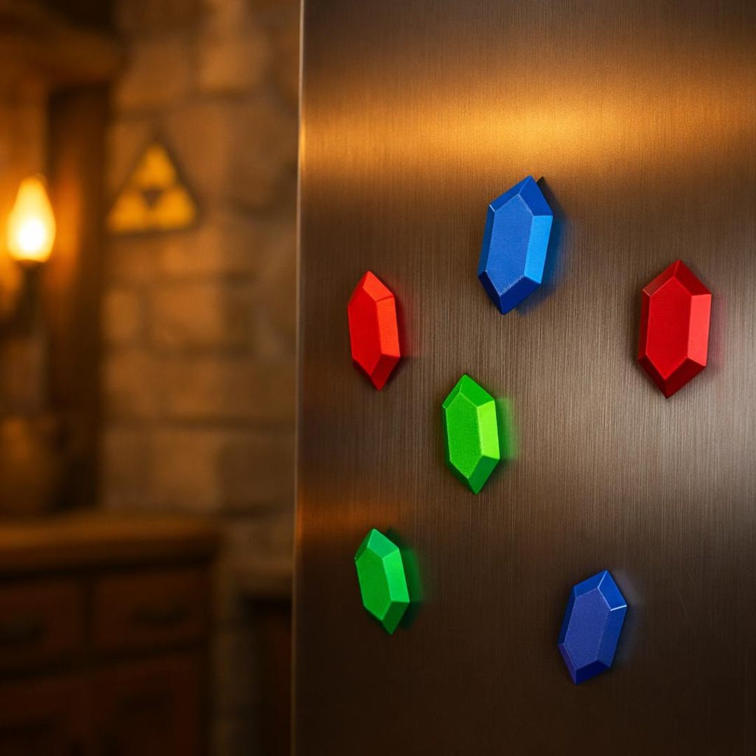Magnetic Rupees – Legend of Zelda Inspired Fridge Magnets – 3D Printed ...