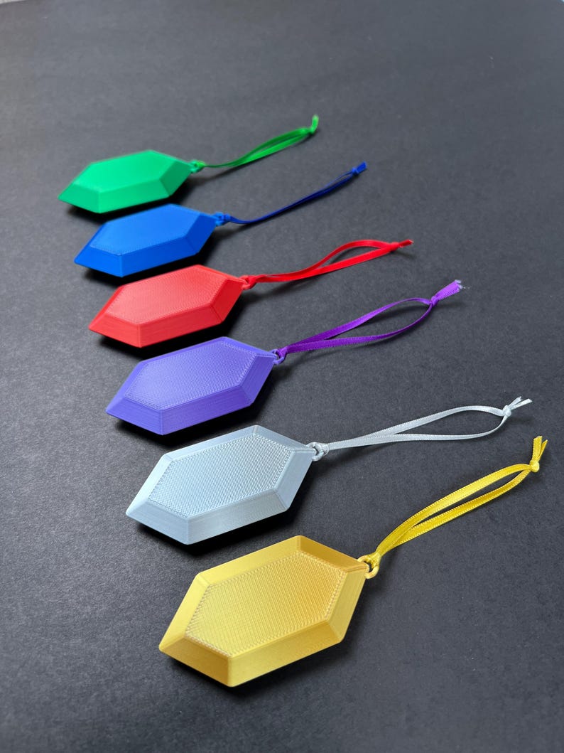 Legend of Zelda Inspired Rupee Christmas Ornaments – Set of 6 or 12 ...