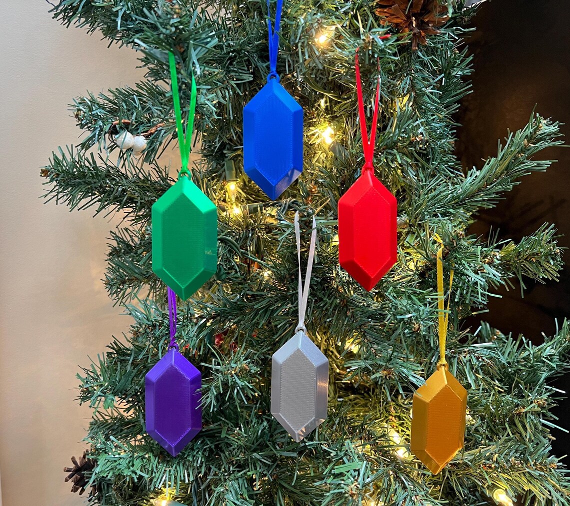 Legend of Zelda Inspired Rupee Christmas Ornaments – Set of 6 or 12 ...