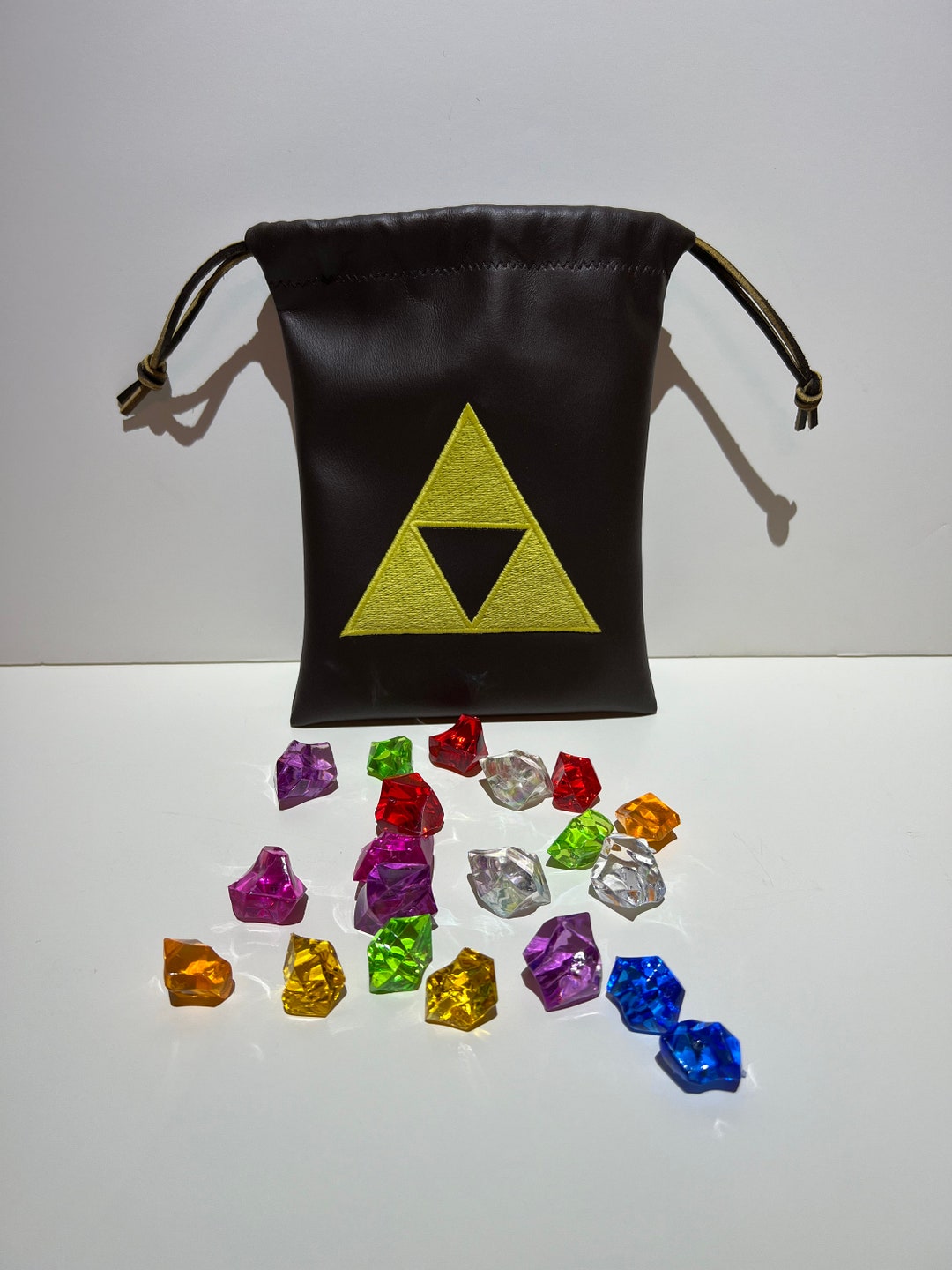 Glow in the Dark Embroidered Triforce Bag Wallet With 20 Rupees for ...