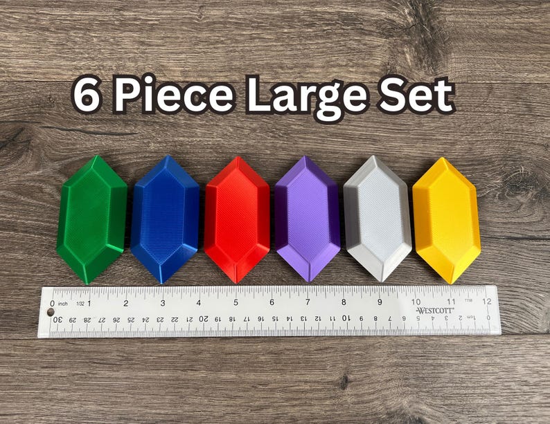 3-6 Color Magnetic Rupees, Legend of Zelda Inspired Kitchen Magnets 3D ...