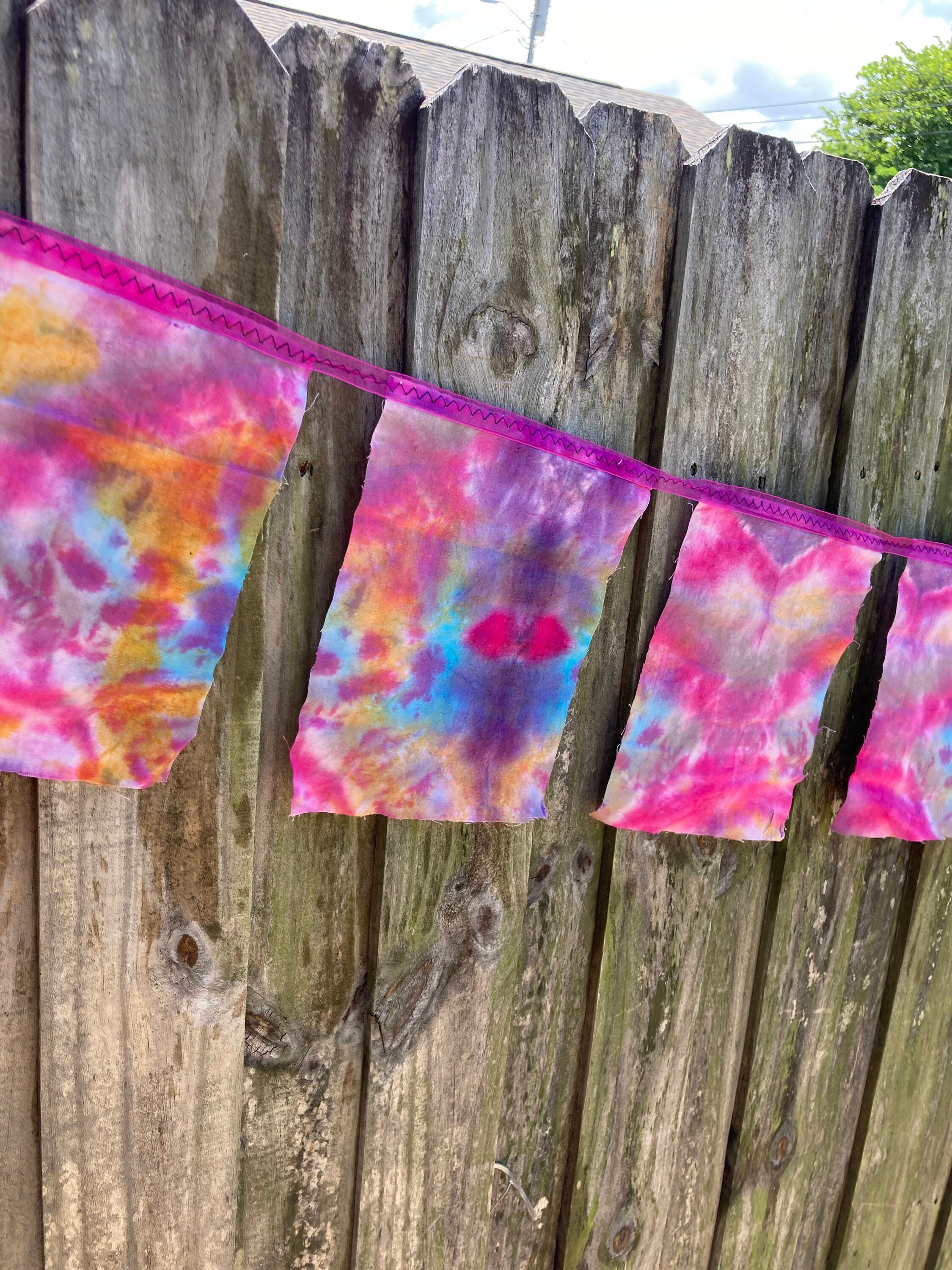 Tie Dye Banner / Festival Flags - Etsy