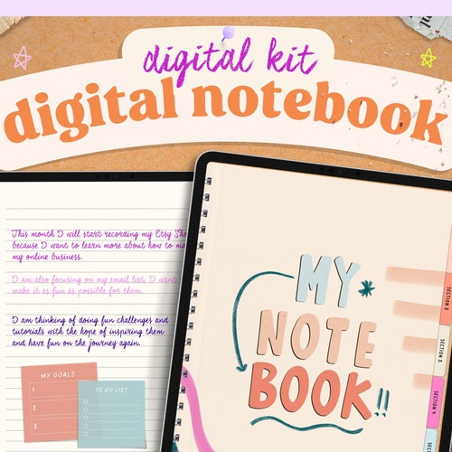 Digital Notebook Goodnotes Lined Digital Notebook 6 Subject - Etsy