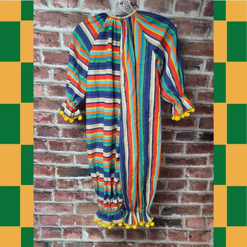 Vintage Handmade Clown Jumpsuit – Toddler 3T–5T – Multicolor Balloon ...