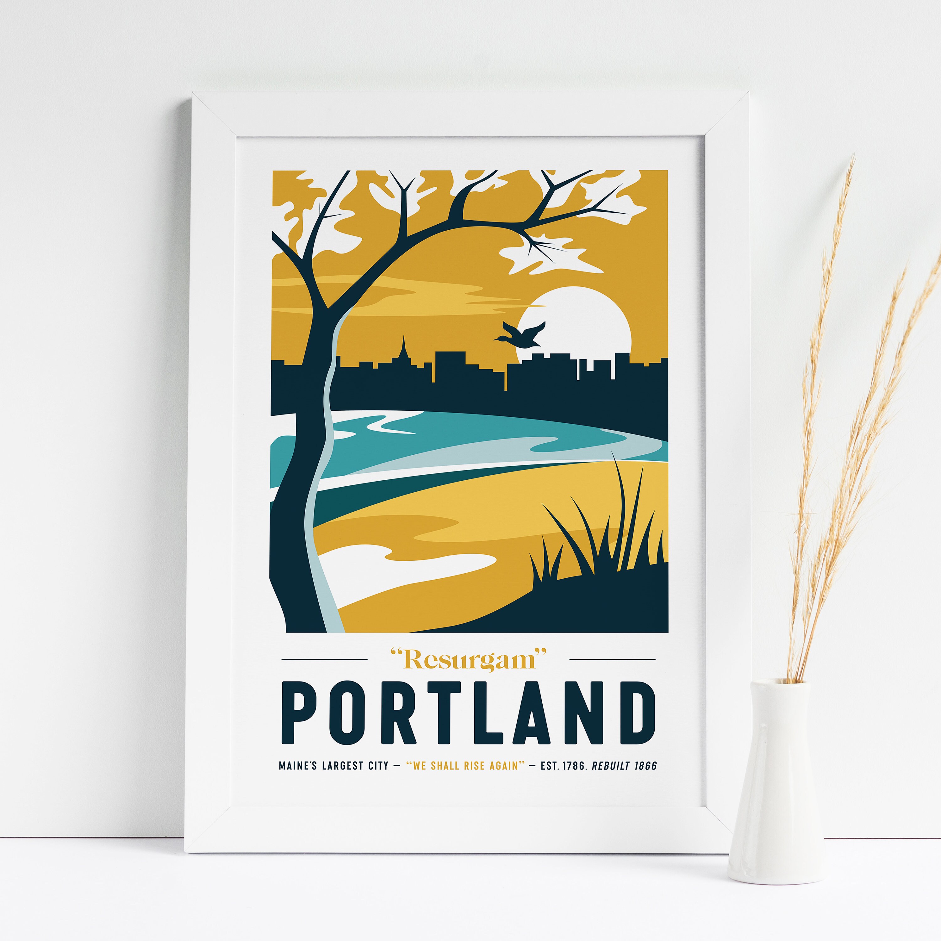 Portland Maine Poster 1624 / Vintage Travel Poster / Portland Poster ...