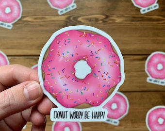 Donut sticker | Etsy
