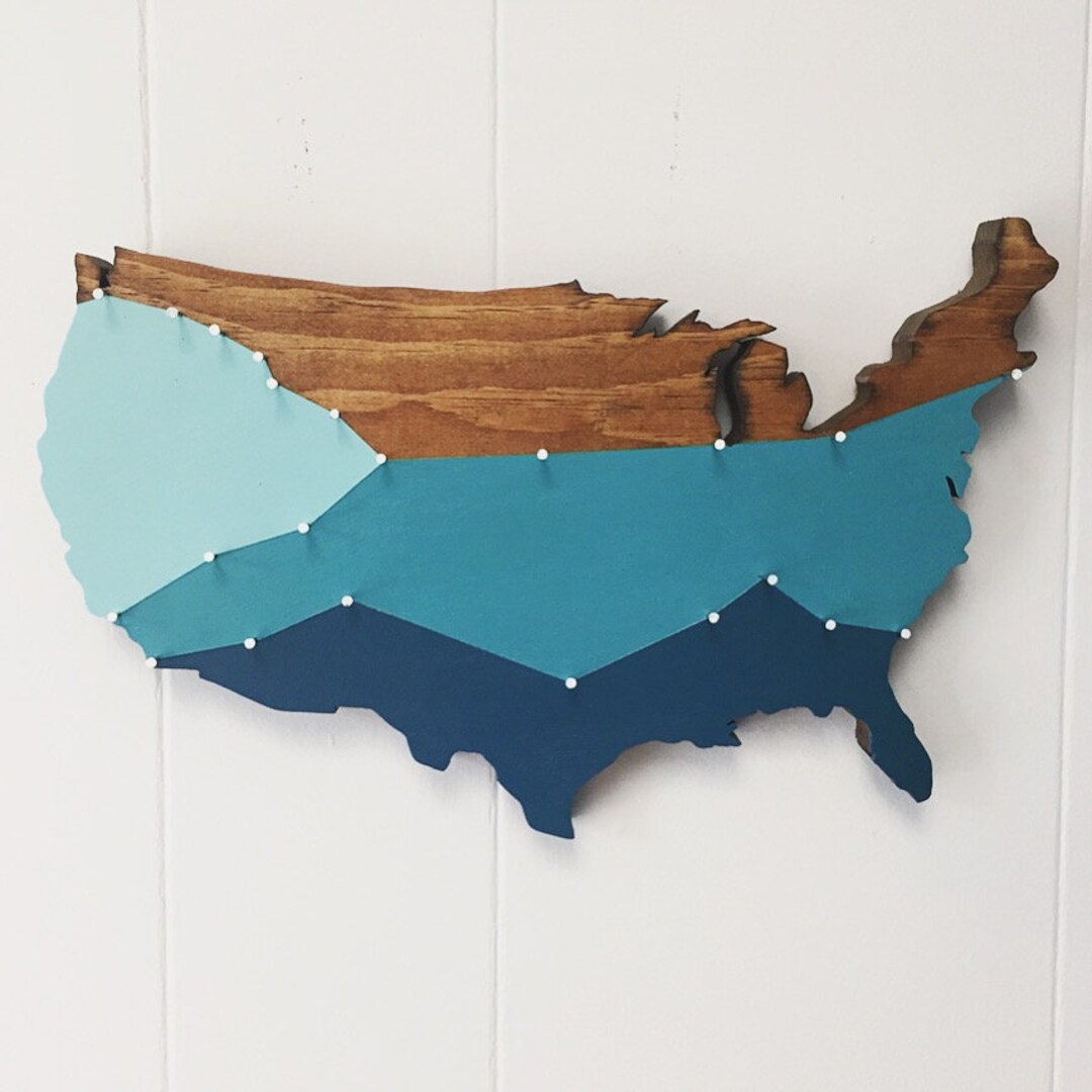 Wood USA Custom Road Trip Map - Etsy