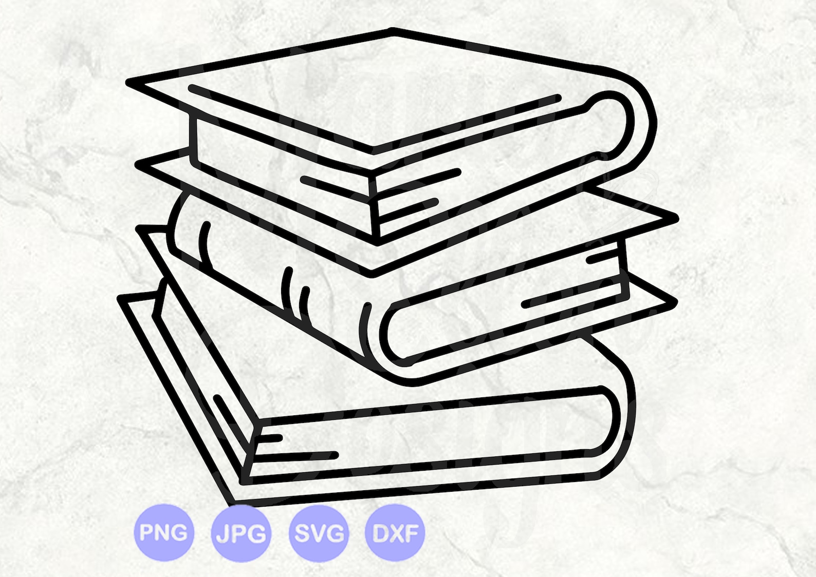 Stacked books svg book svg book svg reading svg study svg | Etsy
