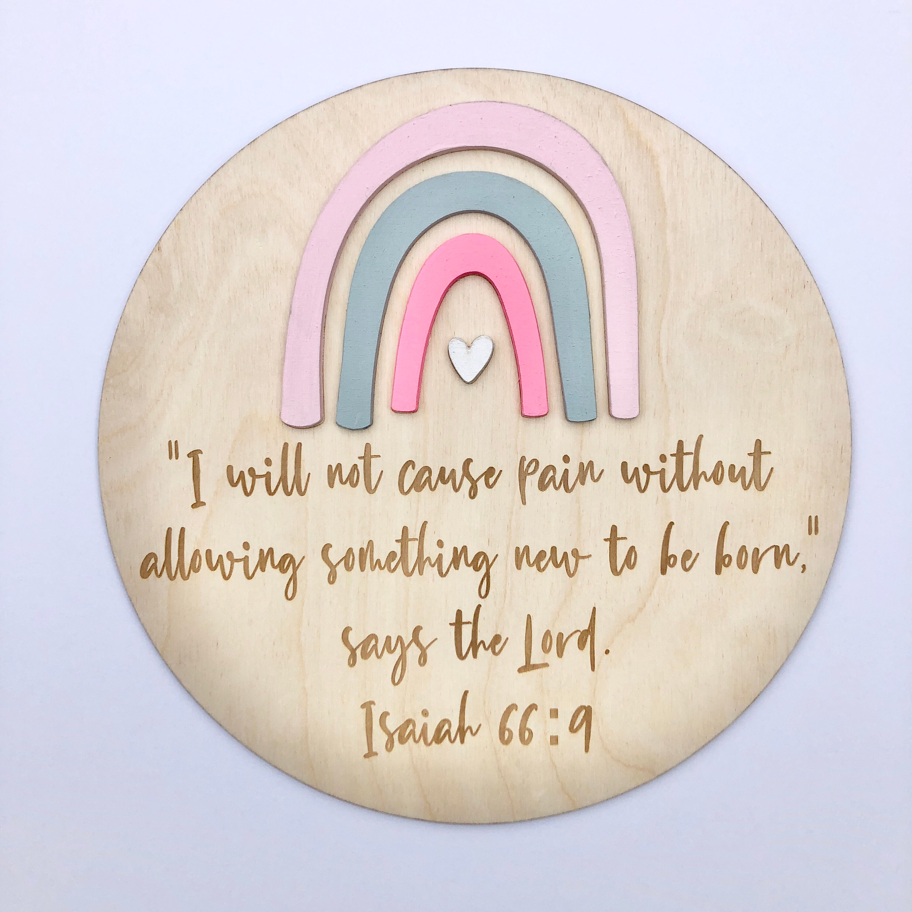 3D Rainbow Baby Nursery Sign/ Biblical Birth Announcement | Etsy