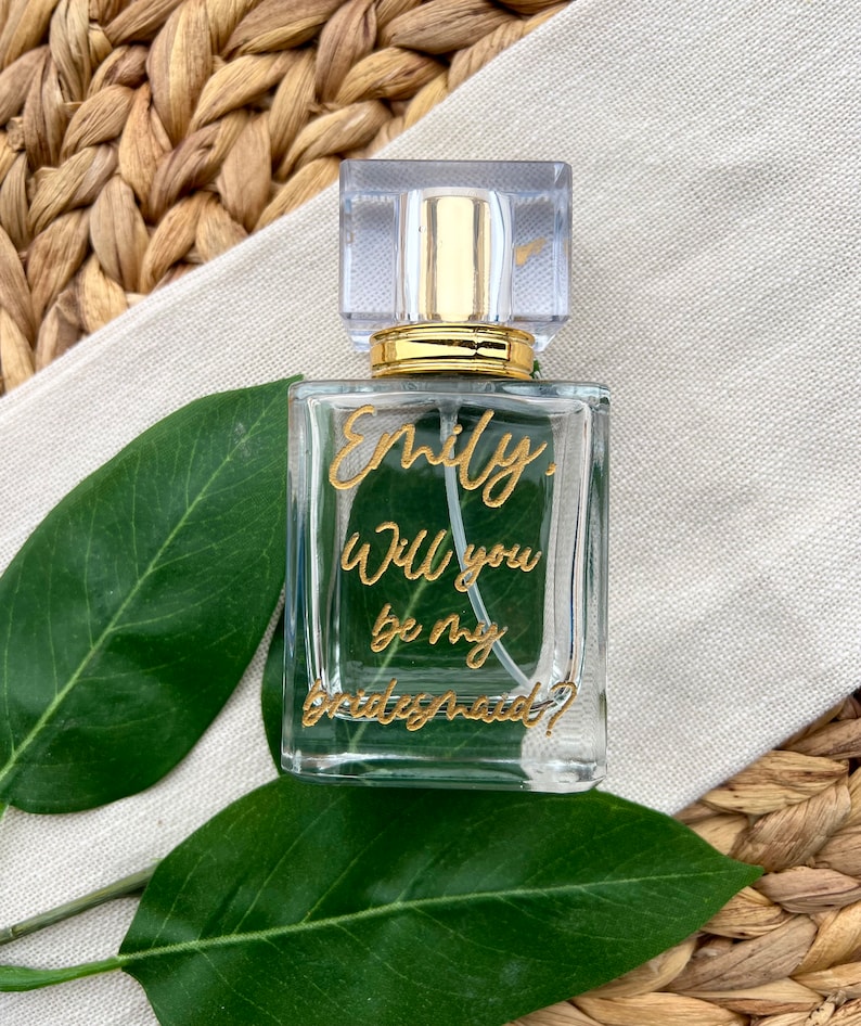Custom Name Engraved Perfume Bottle (50ml) | Bridesmaid Proposal Gift ...
