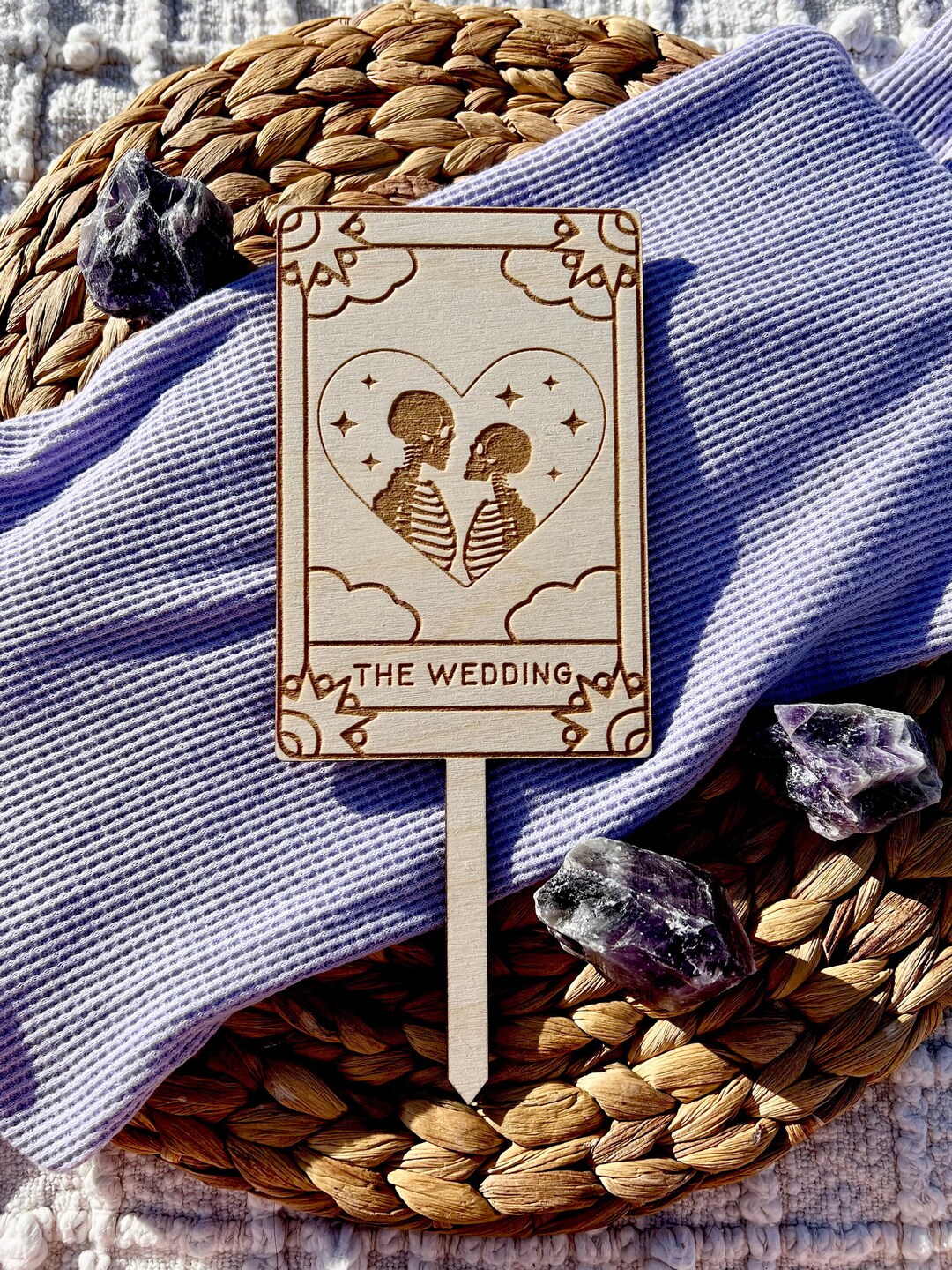 The Wedding Tarot Card Cake Topper | Gothic Wedding Cake Topper ...