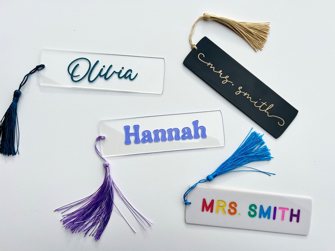 Personalized Acrylic Bookmark | Custom Name Bookmark | Bookmark Wedding ...