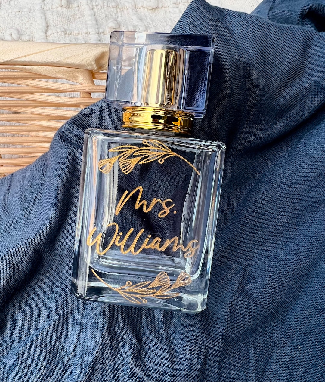 Custom Name Engraved Perfume Bottle (50ml) | Bridesmaid Proposal Gift ...