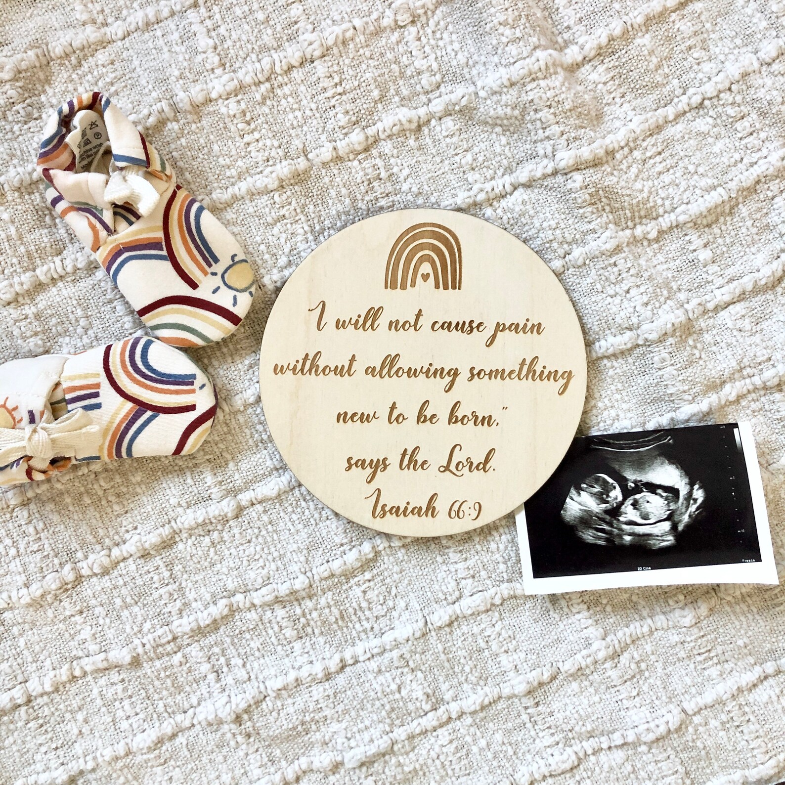 Rainbow Baby Nursery Sign/ Biblical Birth Announcement Sign/ - Etsy