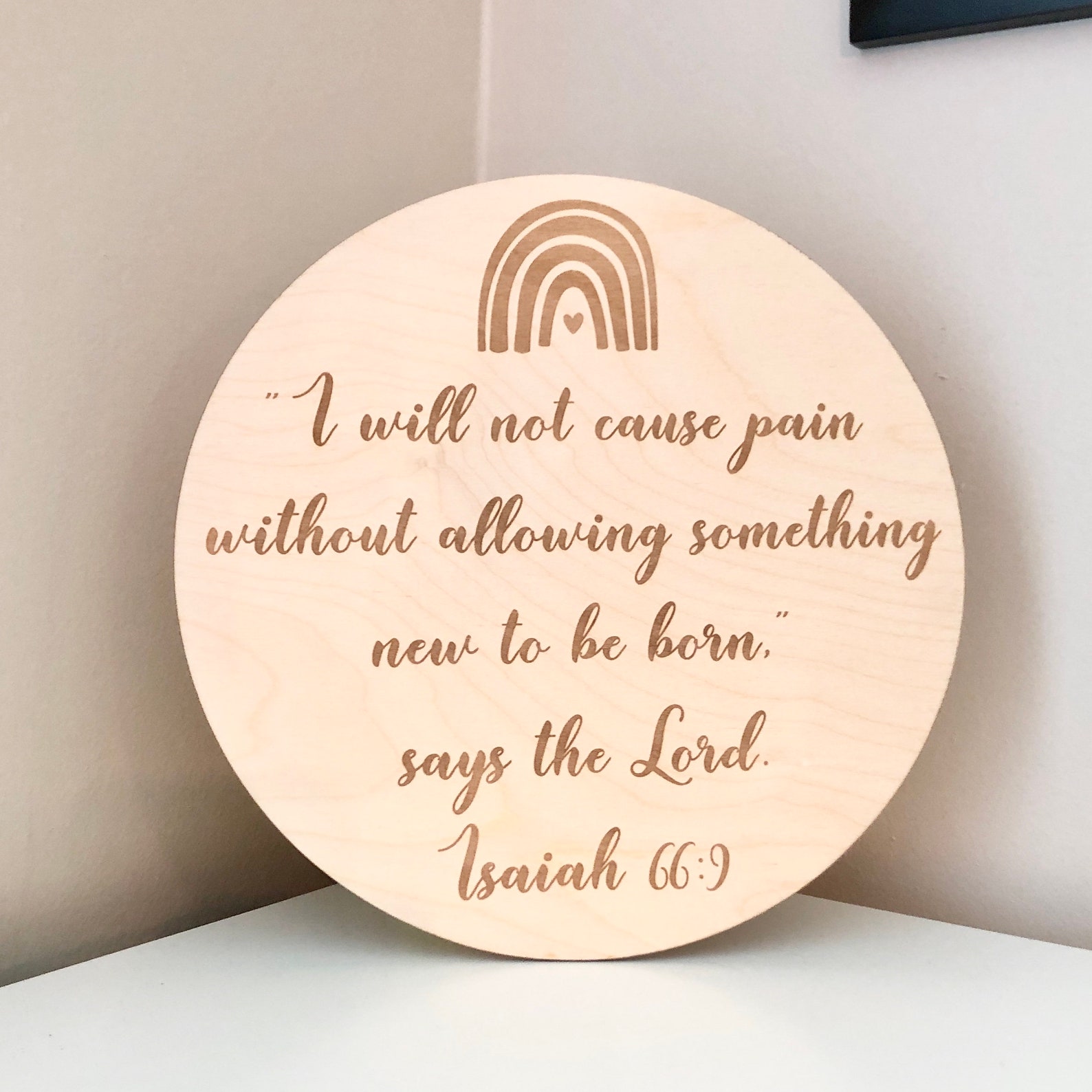 Rainbow Baby Nursery Sign/ Biblical Birth Announcement Sign/ - Etsy