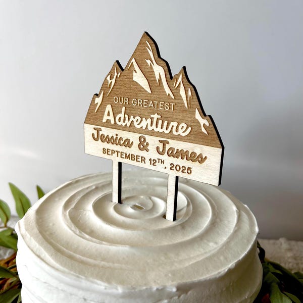Mountain Wedding Cake Topper - Etsy