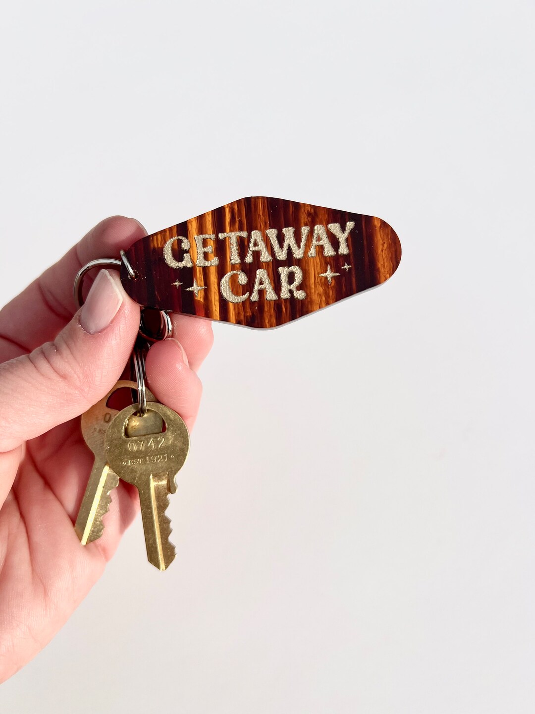 Getaway Car Retro Keychain - Etsy
