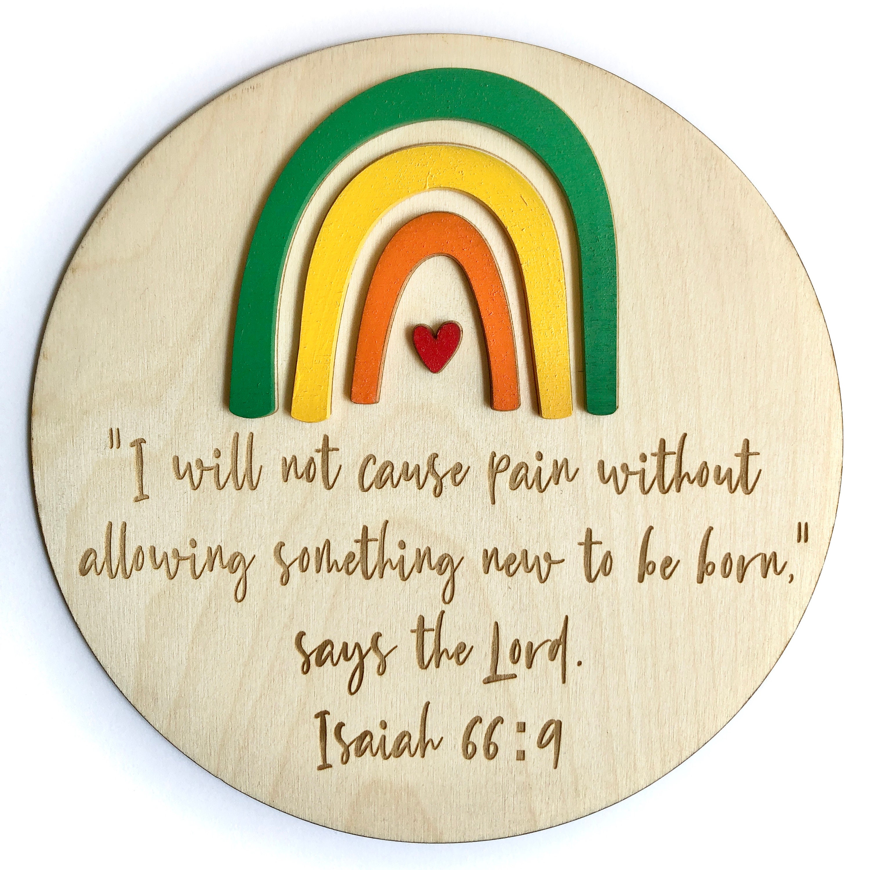 3D Rainbow Baby Nursery Sign/ Biblical Birth Announcement | Etsy