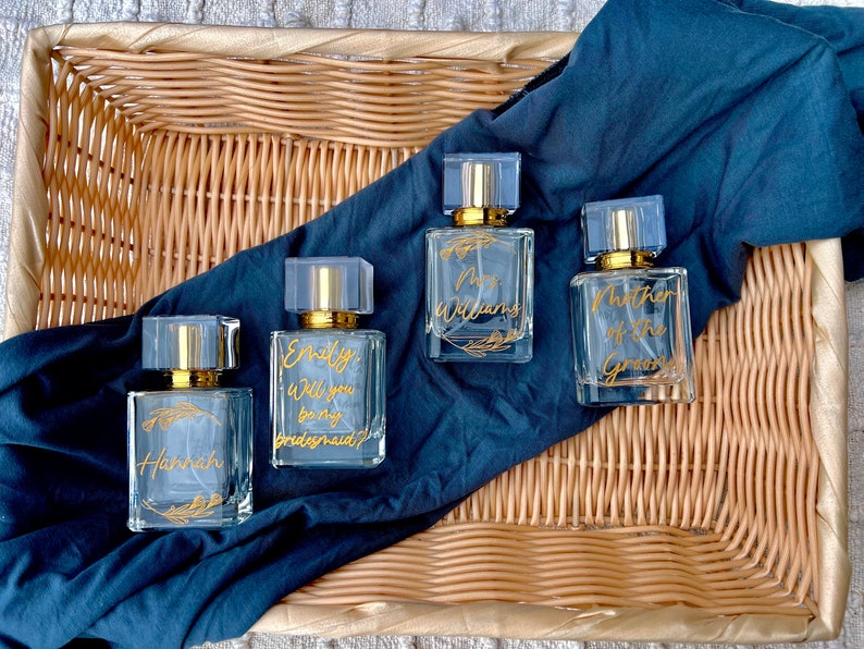 Custom Name Engraved Perfume Bottle (50ml) | Bridesmaid Proposal Gift ...