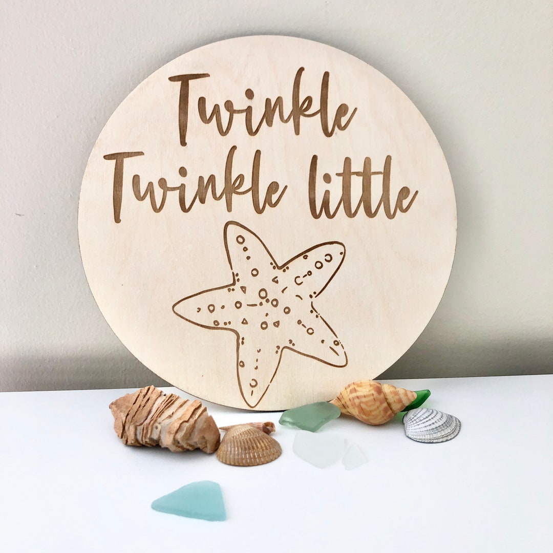 Twinkle Twinkle Little Starfish Nursery Sign/ Beach Theme Nursery Decor ...