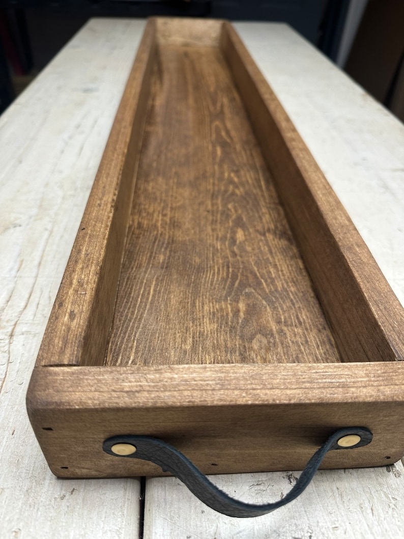 Wood Table Trough Wood Tray Decorative Tray Table Trough - Etsy