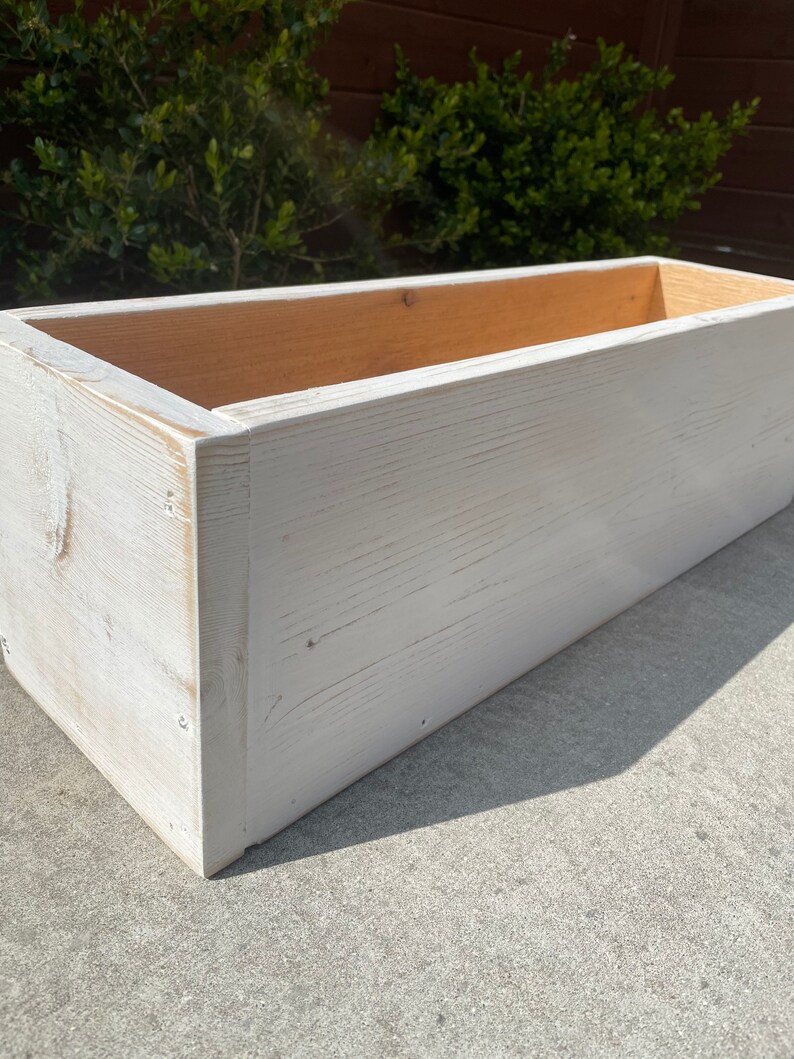 Distressed White Window Box - Etsy