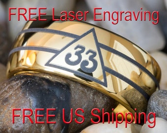 33rd Masonic Ring | Etsy