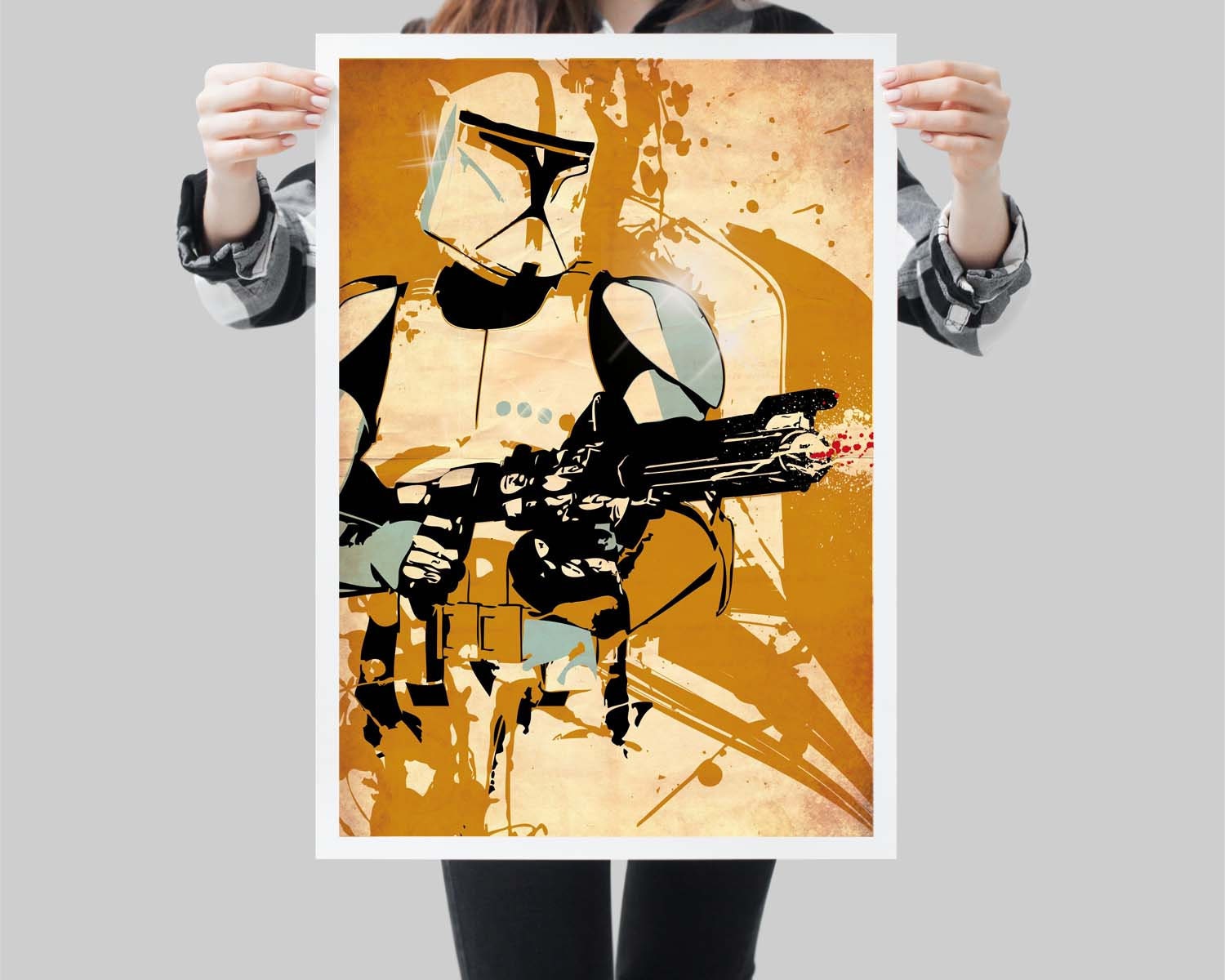 Clone Trooper Poster Design Star Wars Geek Wallart Print Etsy