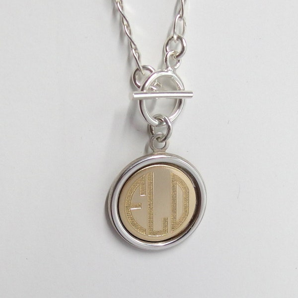 Monogram Pendant - Etsy