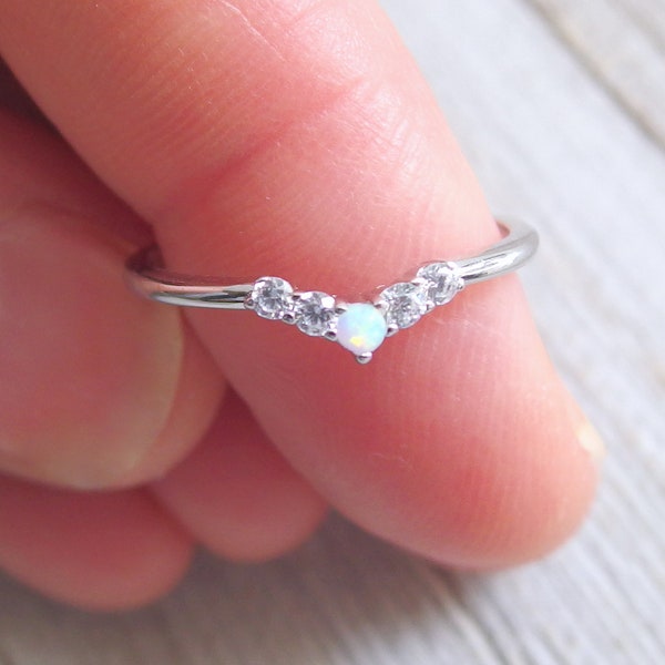 Simple Opal Ring - Etsy