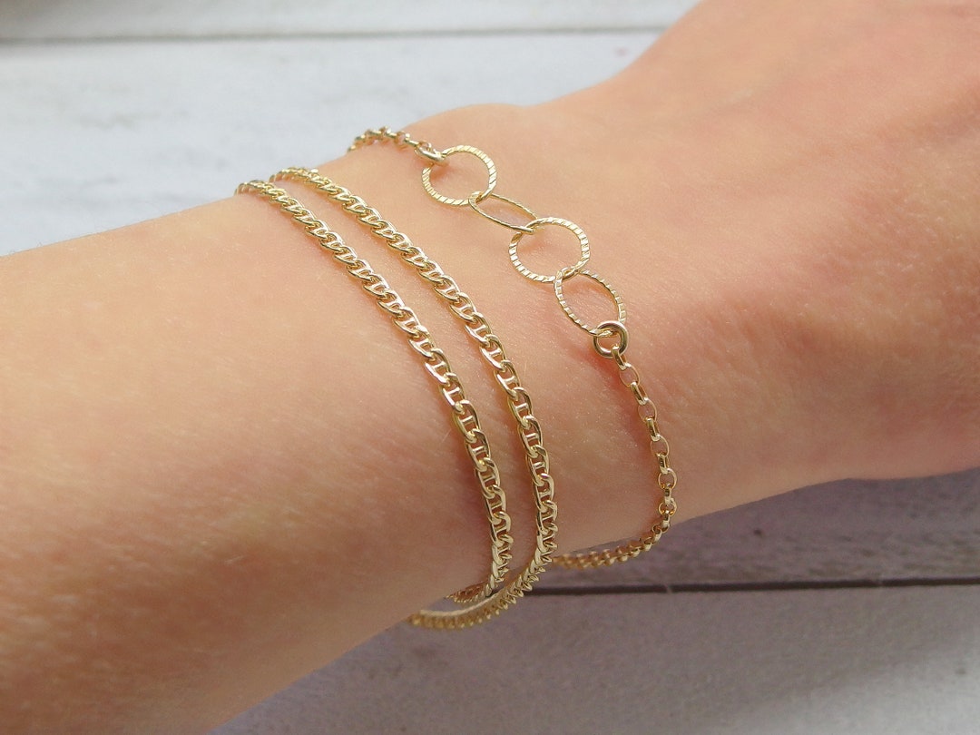 Friendship Bracelet With Interlocking Links, Gift for Best Friends ...