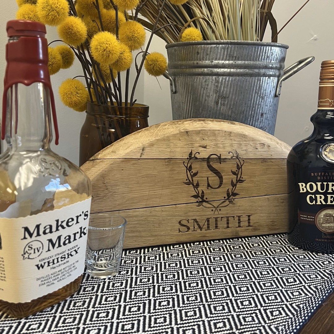 Personalized Bourbon Barrel Sign, Engraved Bourbon Trail Bar Sign ...