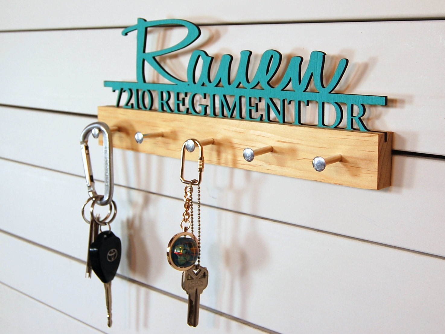Script Name and Address Key Holder - Etsy