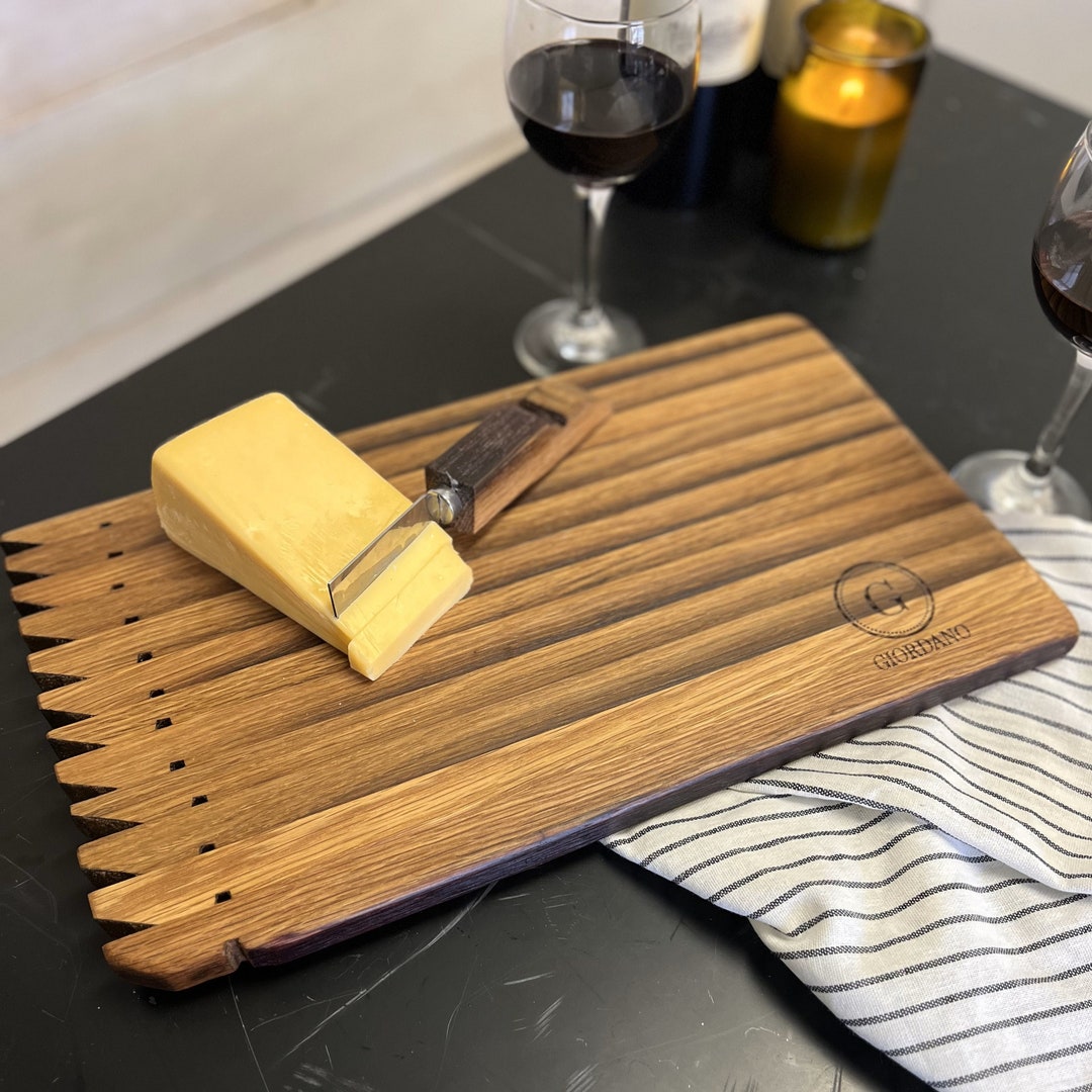 Wine Barrel Cutting Board, Personalized Engraved Charcuterie Serving ...
