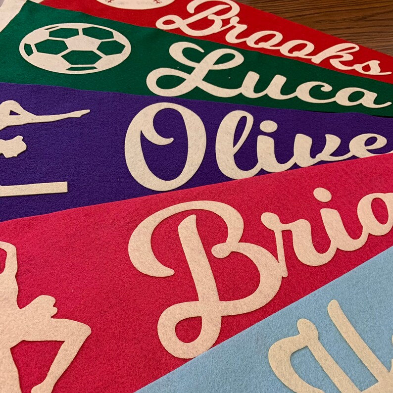 Personalized Felt Sports Pennant - Etsy