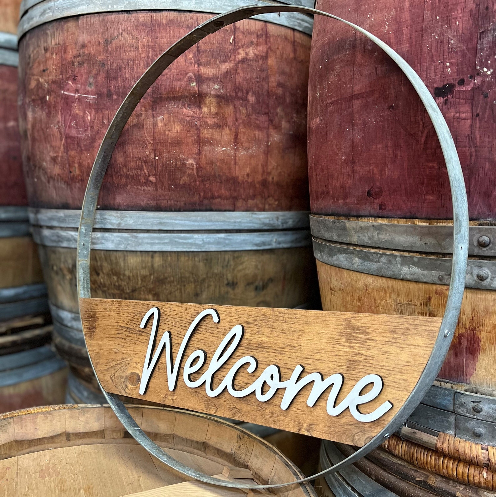 Personalized Wine Barrel Ring Sign | Etsy