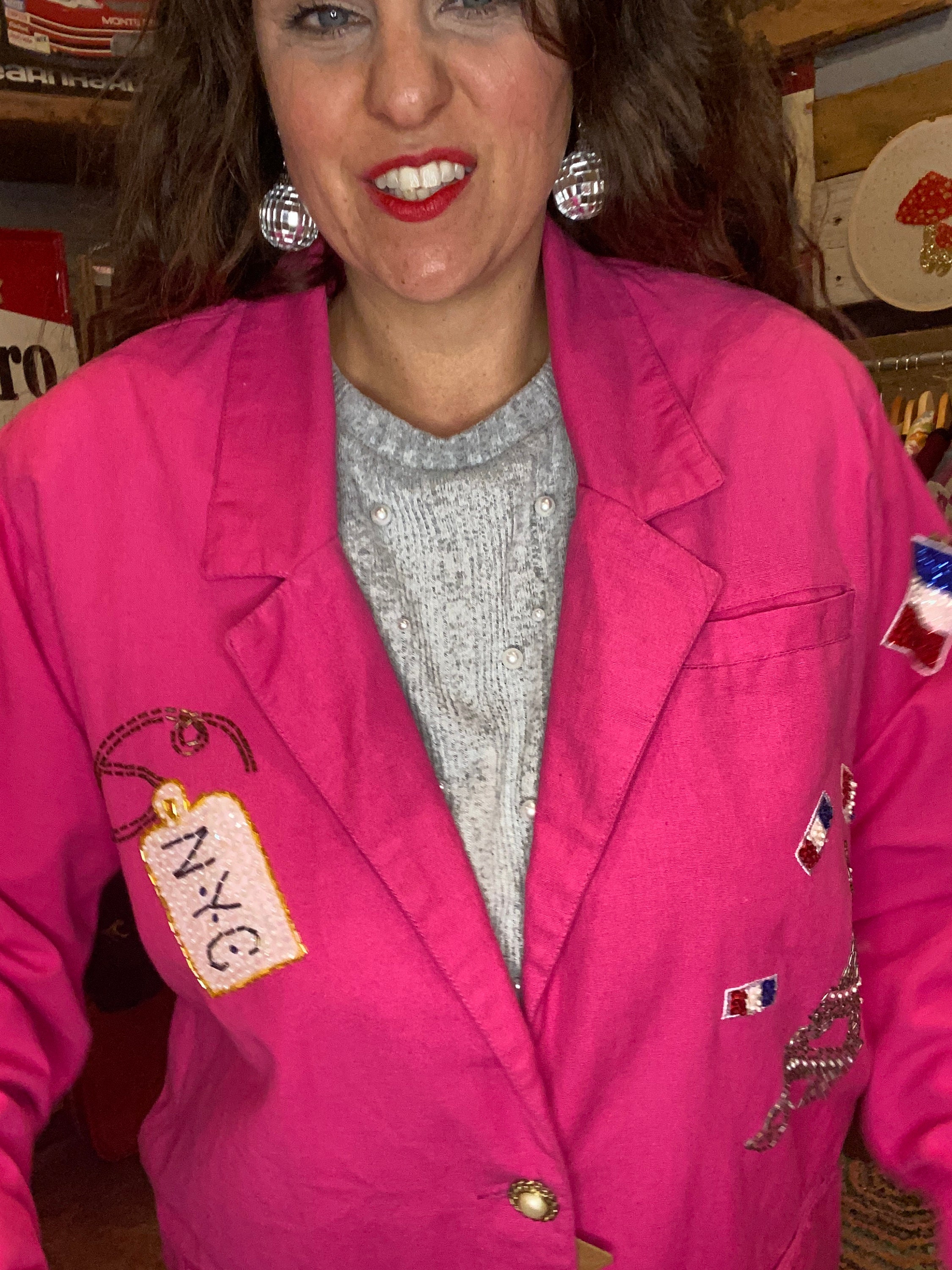 Vintage Ultra Pink barbie Blazer - Etsy