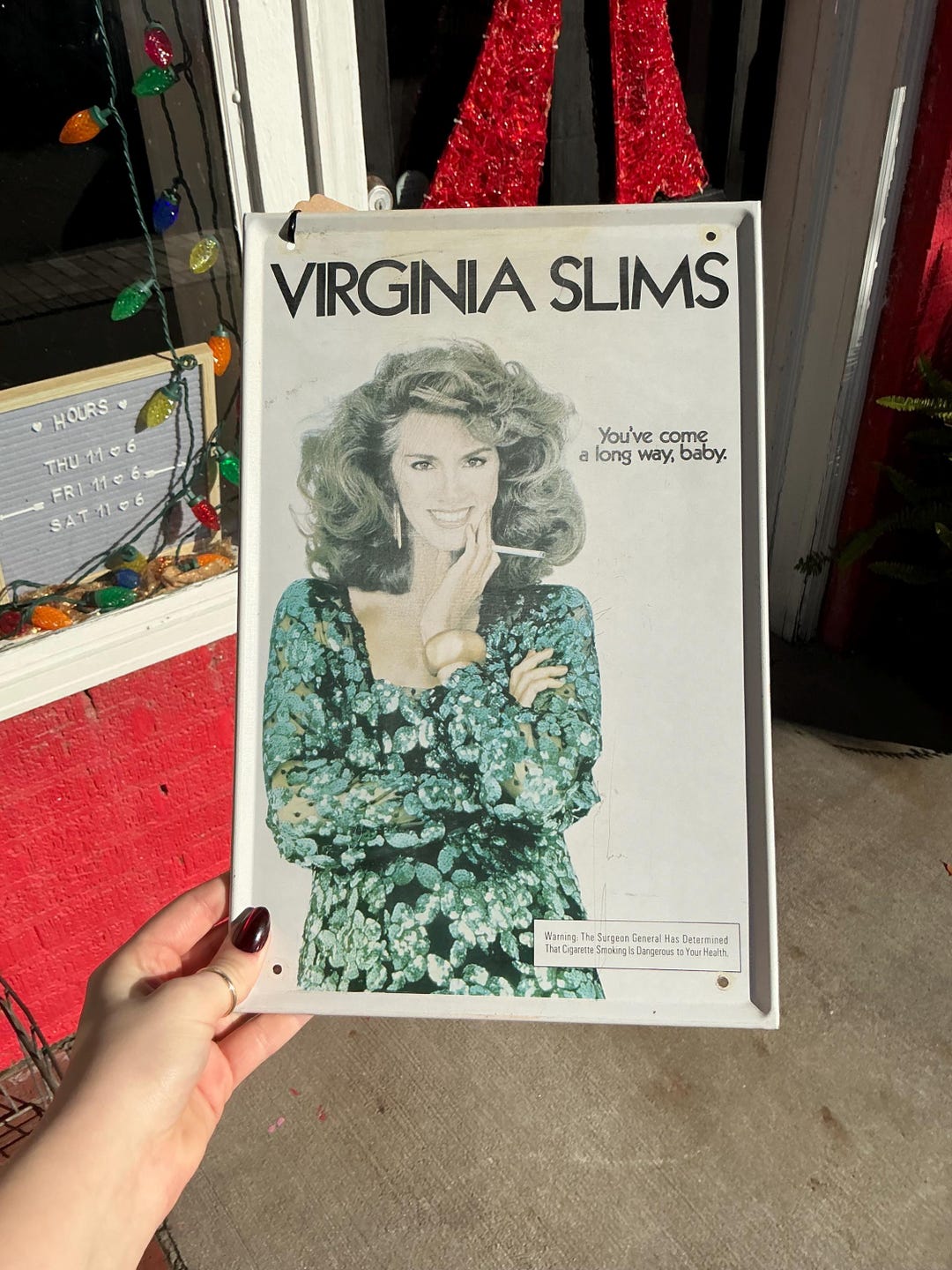 Vintage Virginia Slims Sign - Etsy
