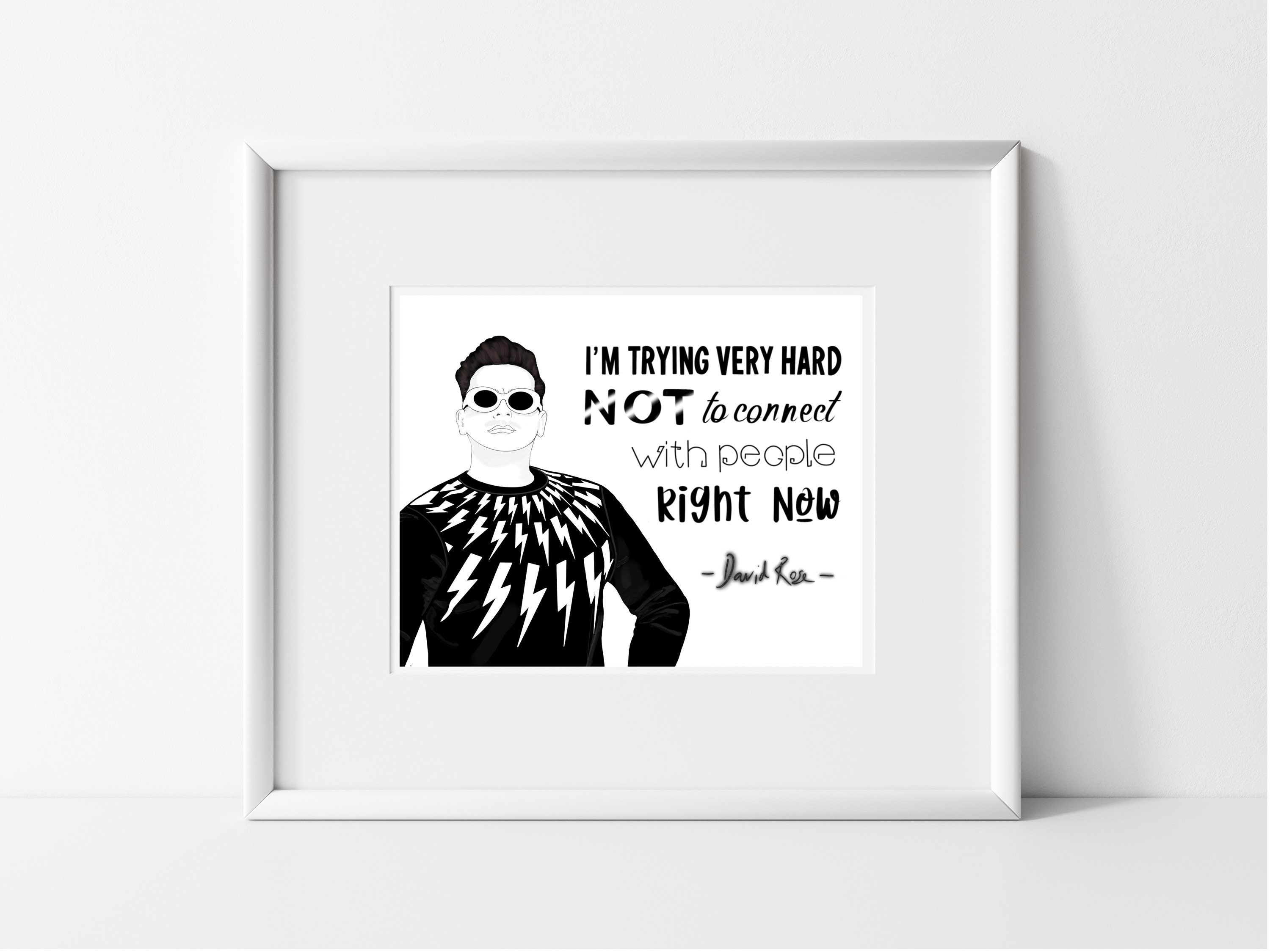 David Rose | Schitt’s Creek Illustrated Art Print - Etsy UK