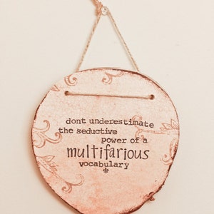 Seductive Power of Words Dual Wall Hanging - Etsy