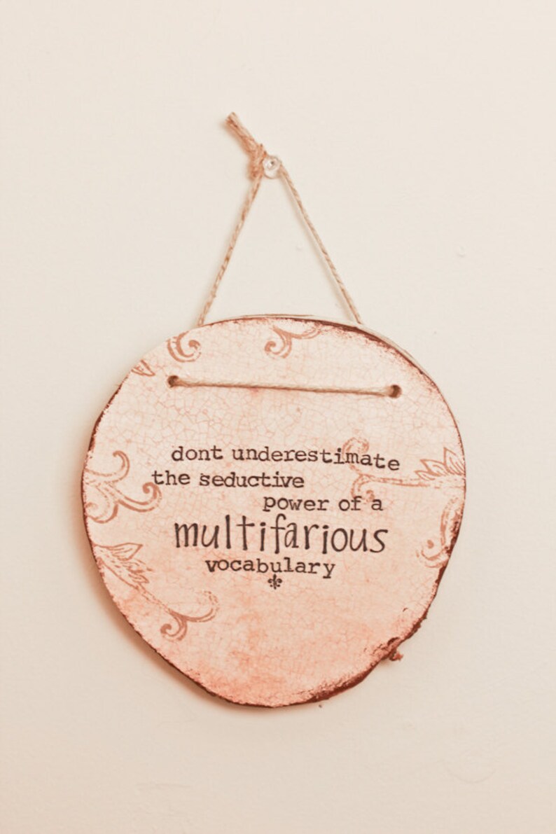 Seductive Power of Words Dual Wall Hanging - Etsy