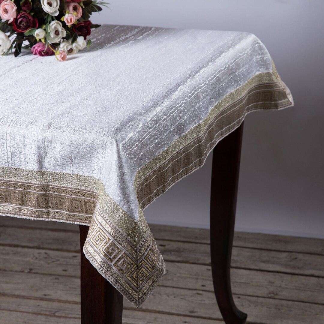 Elegant New Full Size Table Cloth Fine Materials Handmade Unique ...