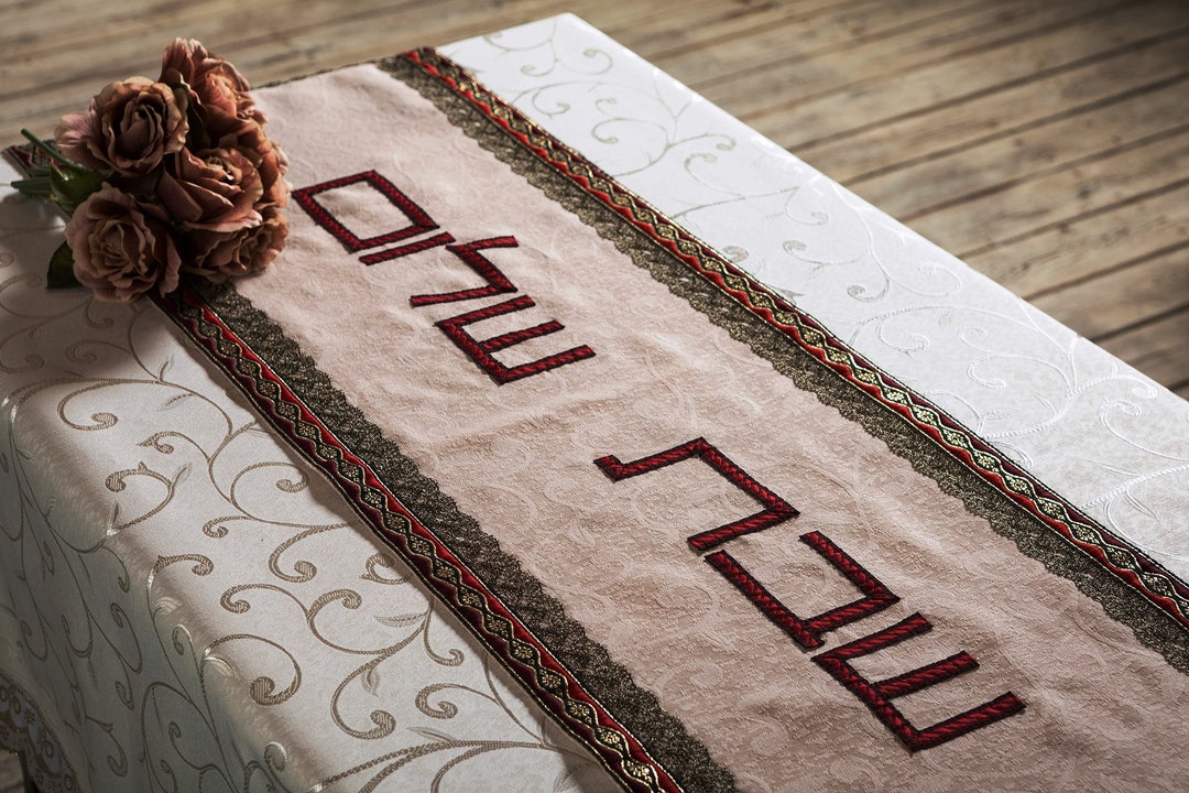 Beautiful Shabbat Table Runner-handmade Unique,of the Finest Materials ...