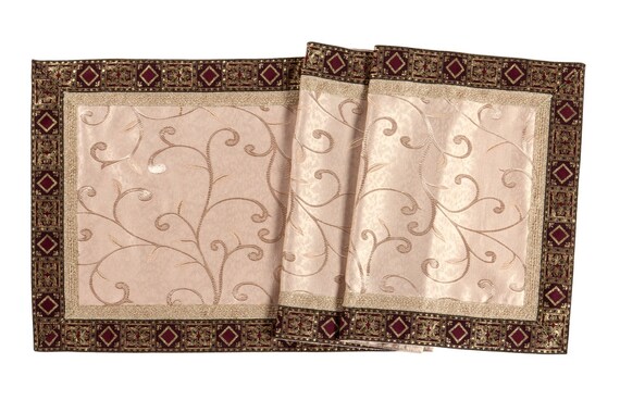 Elegant Bronze Table Runner From Fine Materials. Handmade - Etsy