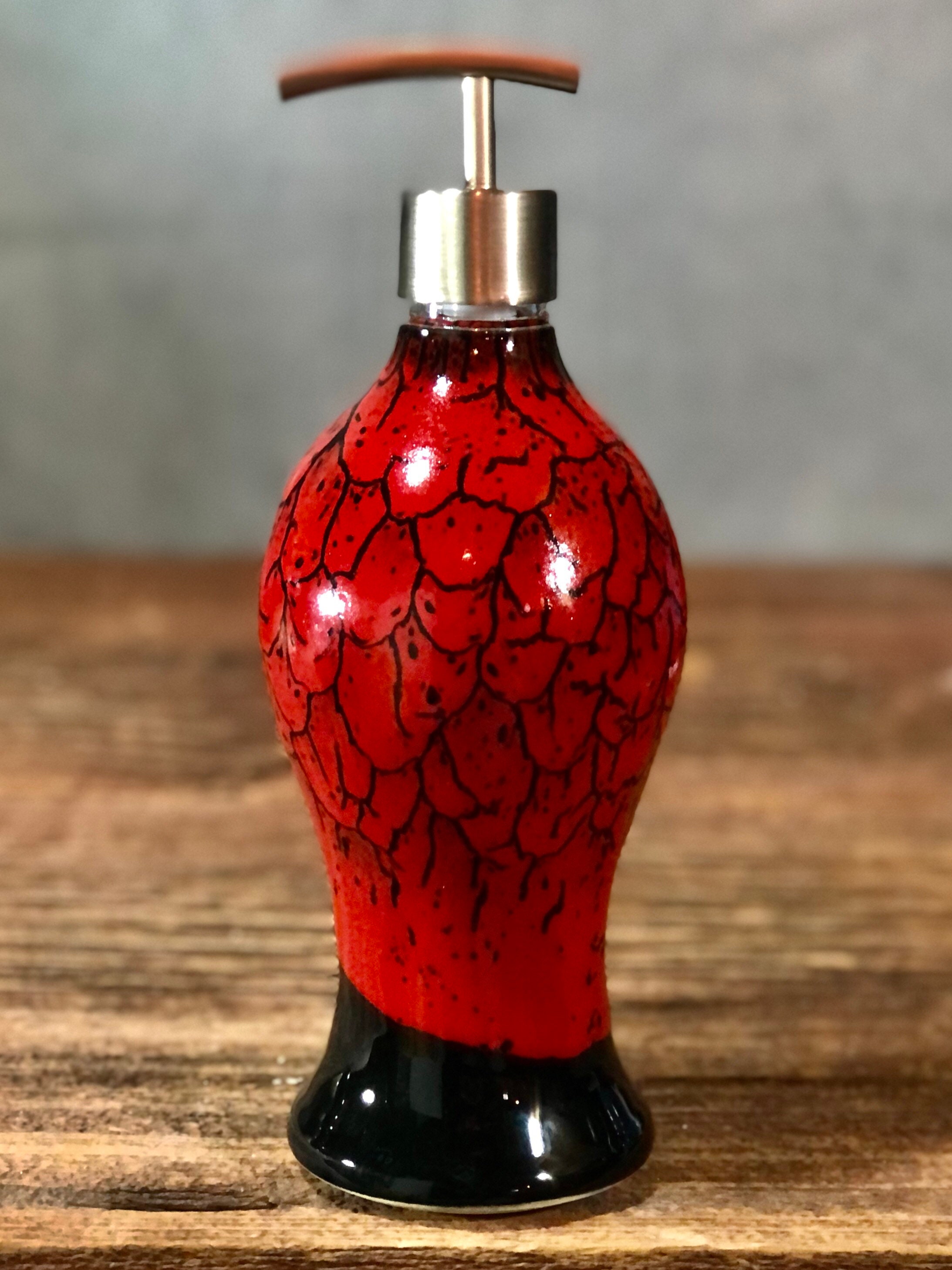 Redware Soap Dispenser - Etsy