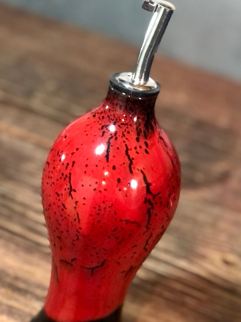 Hand Thrown Stoneware Oil Vinegar Pour Saigon Red Vinegar Soap - Etsy