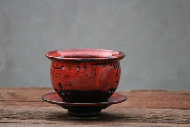 Hand Thrown Berry Bowl Colander Browns Reds Greens and Blues - Etsy