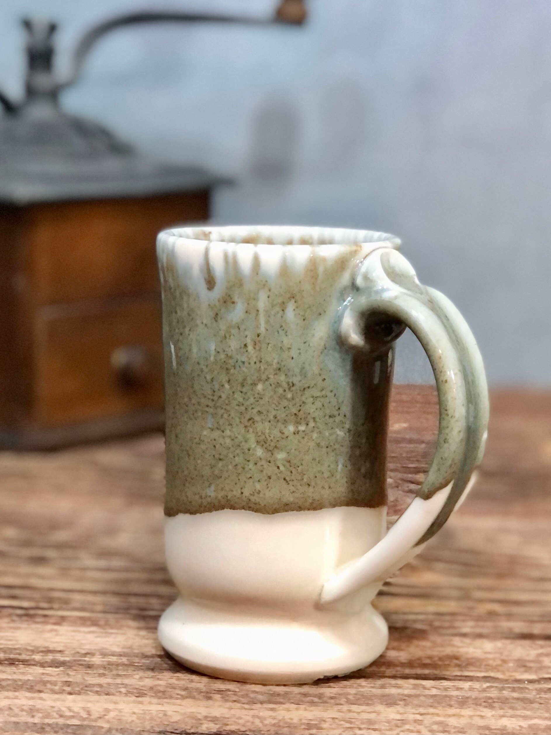 White Stone Hand Thrown Stoneware Pottery Mug Standard Style | Etsy
