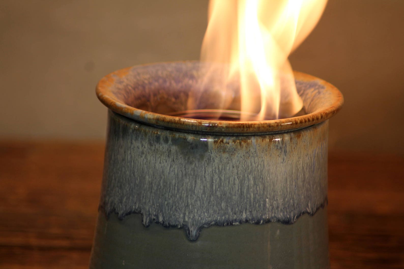 Stoneware Pottery Fire Bowl Pot Outdoor Indoor Safe Volcano - Etsy